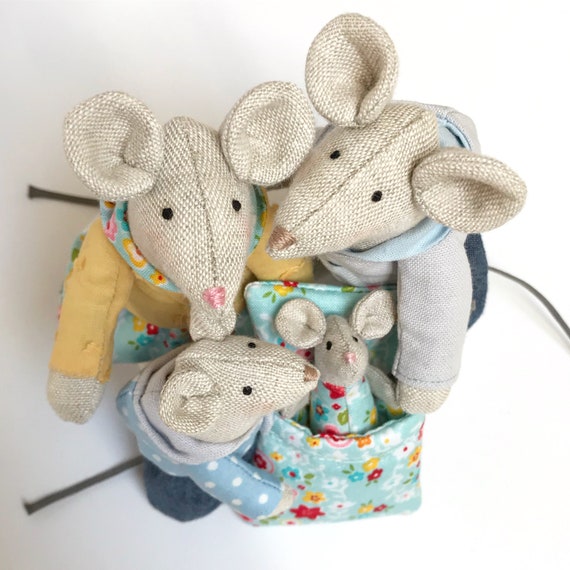 Mouse family set mouse doll family gift for baby girl | Etsy