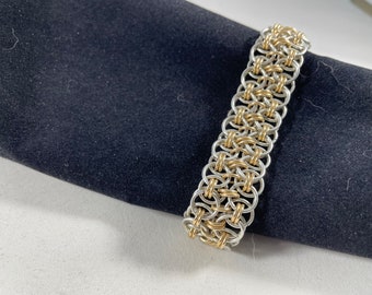Sterling Silver and Gold Filled Helm Chain Bracelet - Etsy