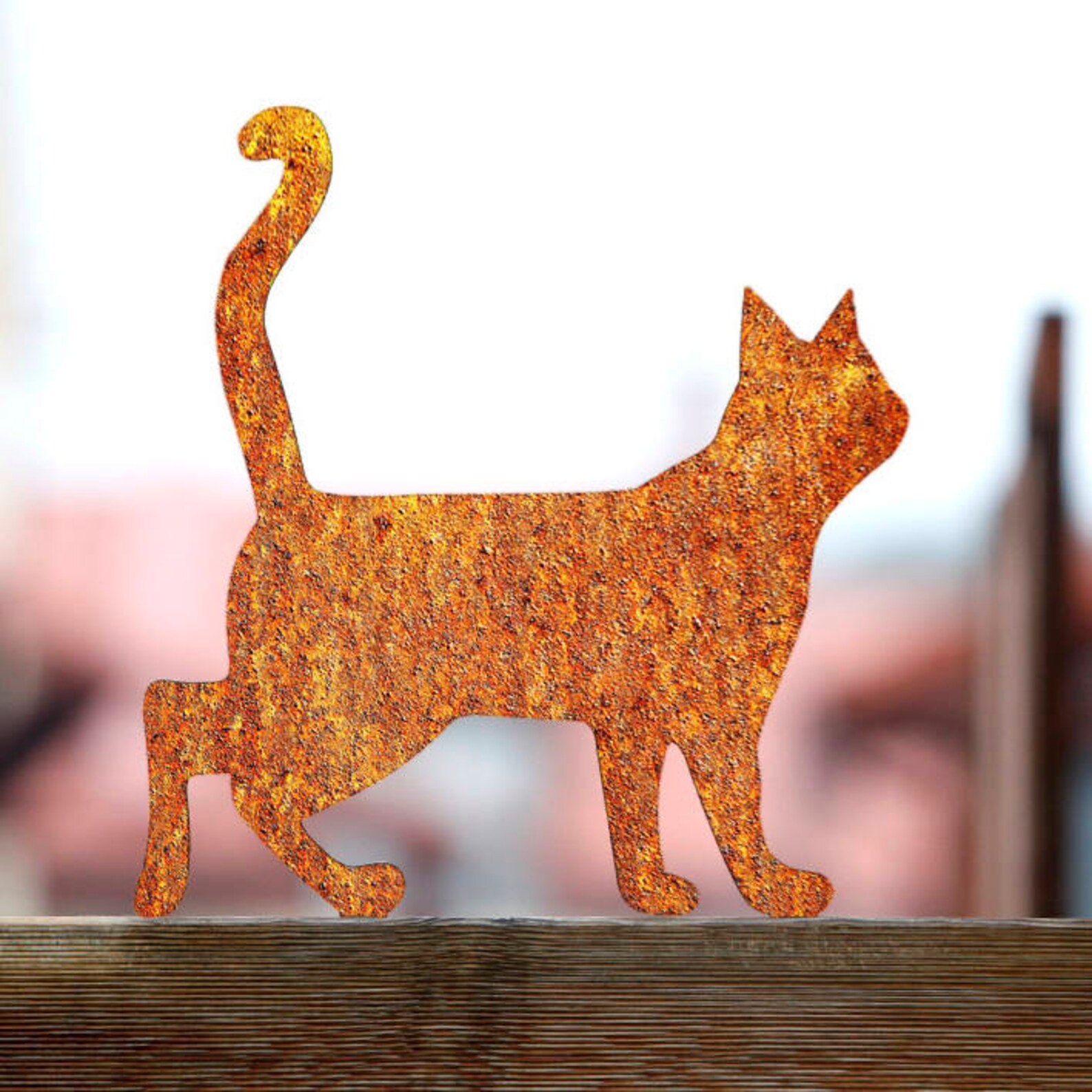 Rusty Cat Lump - Garden Outdoor Ornament for Cat Lover - Etsy