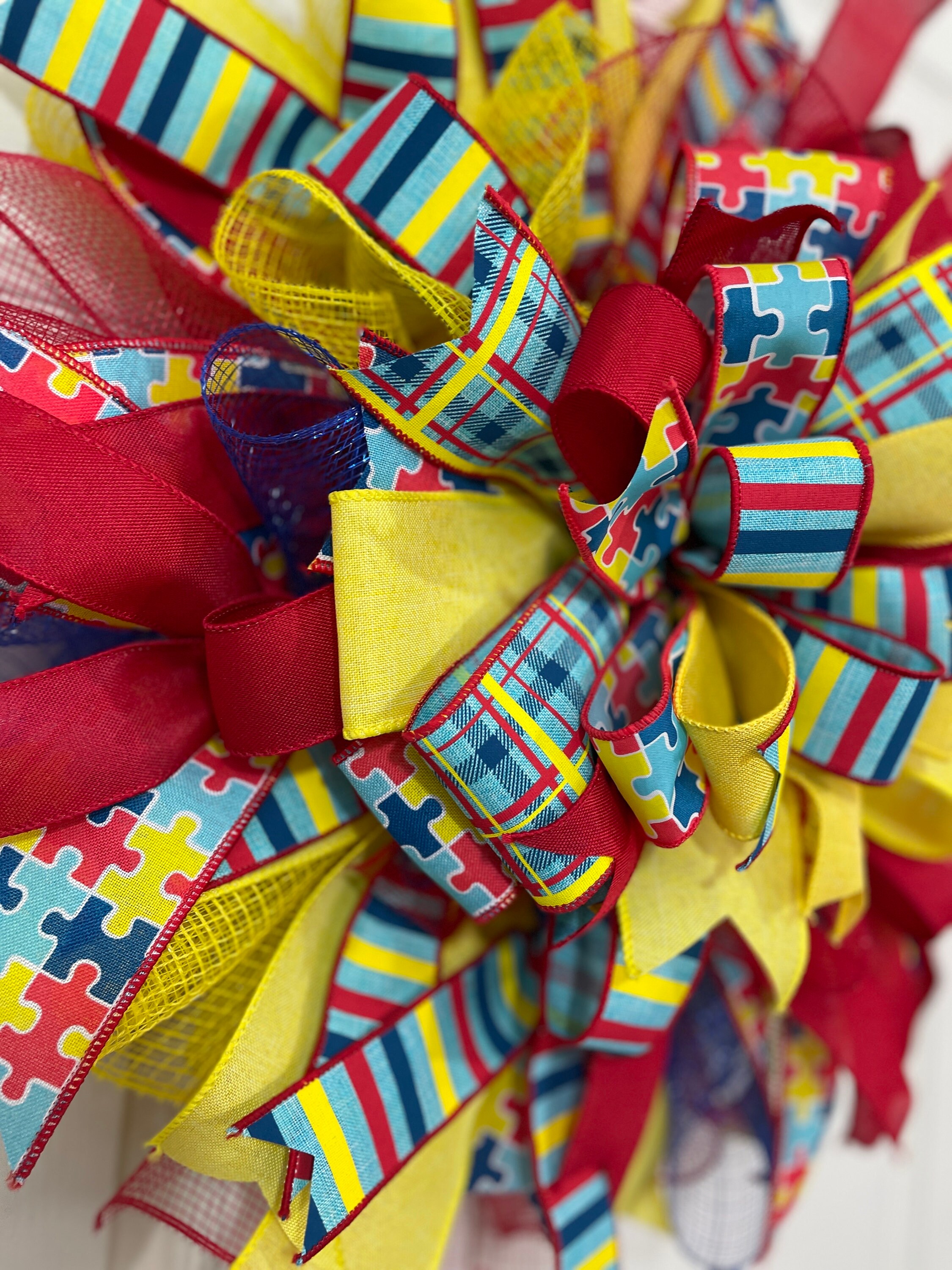 Autism Awareness Wreath, Special Needs Understanding and Acceptance ...