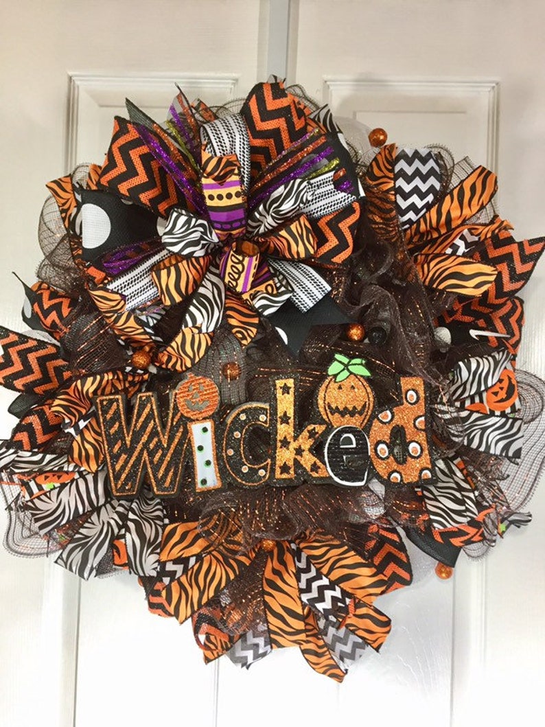 Halloween wicked Wreath Front Door Spooky Decor - Etsy