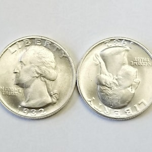 Two-sided Trick Coin - 1932 Quarter - Two Face - Double Headed Coin ...