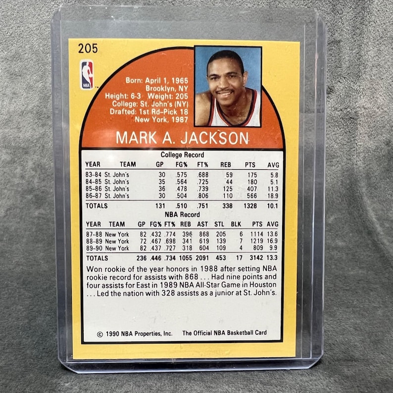 Menendez Brothers Basketball Card 1990-91 NBA Hoops - #205 Mark Jackson ...