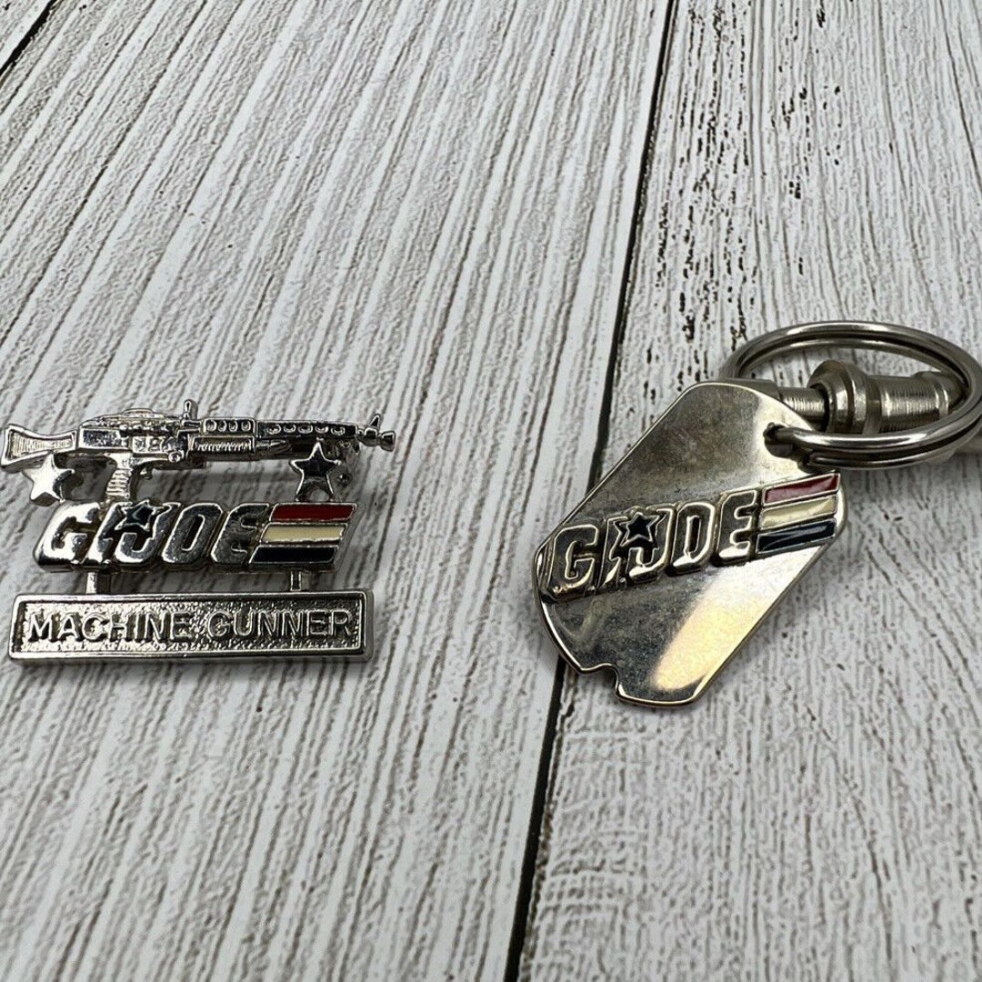 Vintage 1982 Hasbro GI Joe Machine Gunner Pin and Keychain - Etsy
