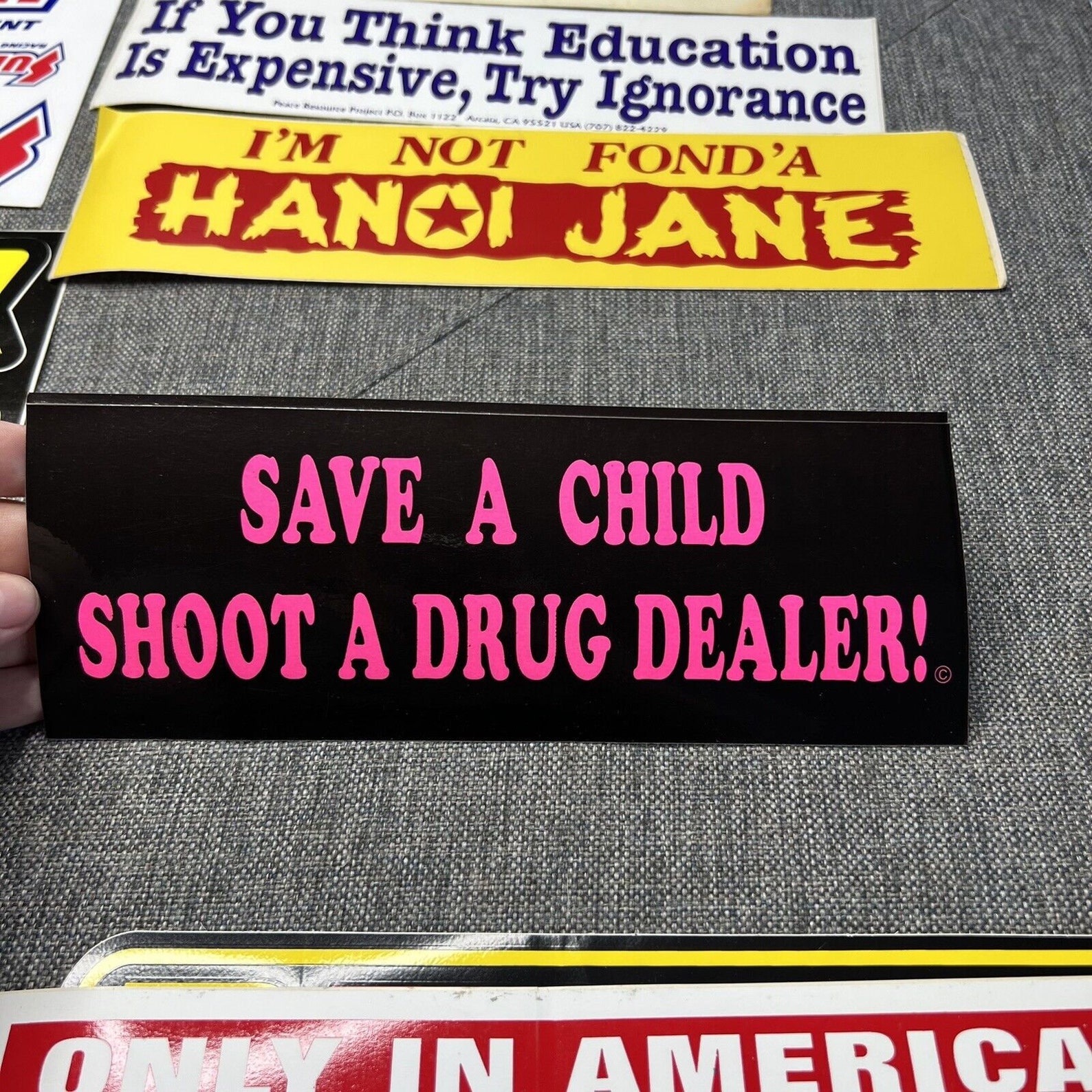 Vintage Bumper Stickers Lot 80s Racing Stickers Mixed Lot Veterans - Etsy