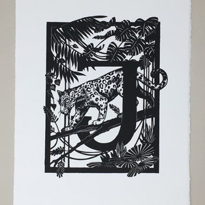 Linocut ABC "j is For..." - Original Handcarved Linoprint Artwork ...