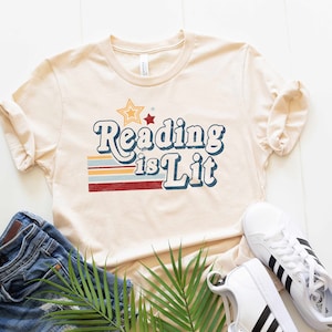 Reading is Lit Shirt Bookworm Literary Shirt Reading Shirts - Etsy