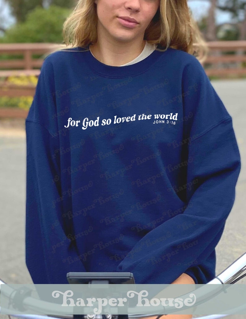 Christian Sweatshirt Woman Bible Verse Crewneck Aesthetic Oversized ...