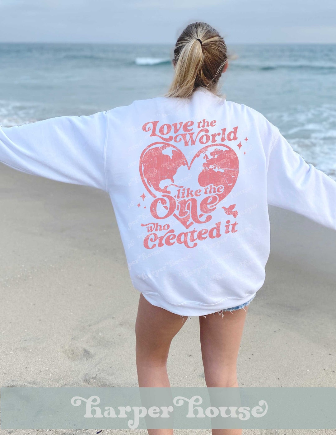 Christian Sweatshirt Woman Bible Verse Crewneck Aesthetic Oversized ...
