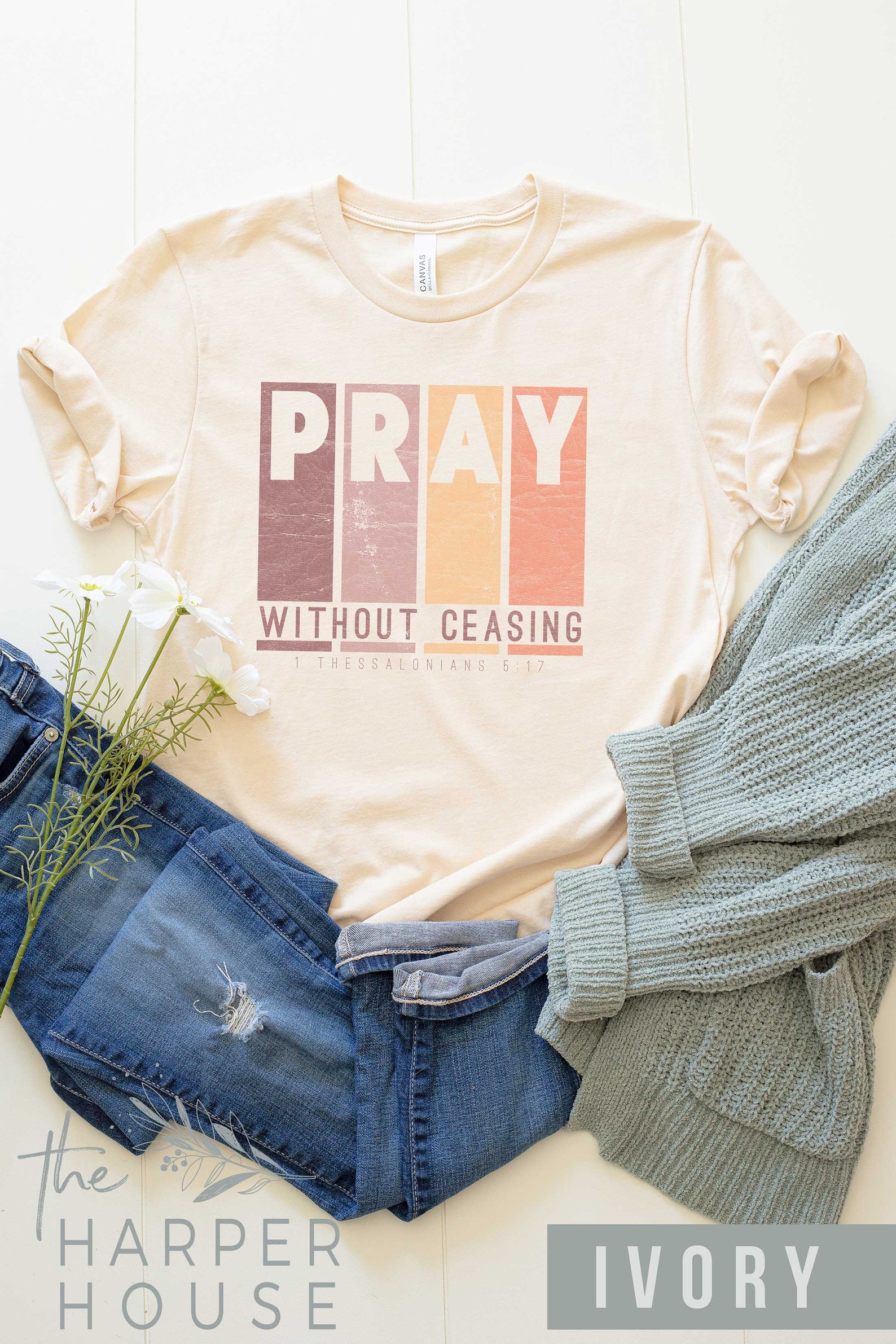 Pray Tshirt Cute Christian Shirts Faith Over Fear Jesus Shirt Women ...