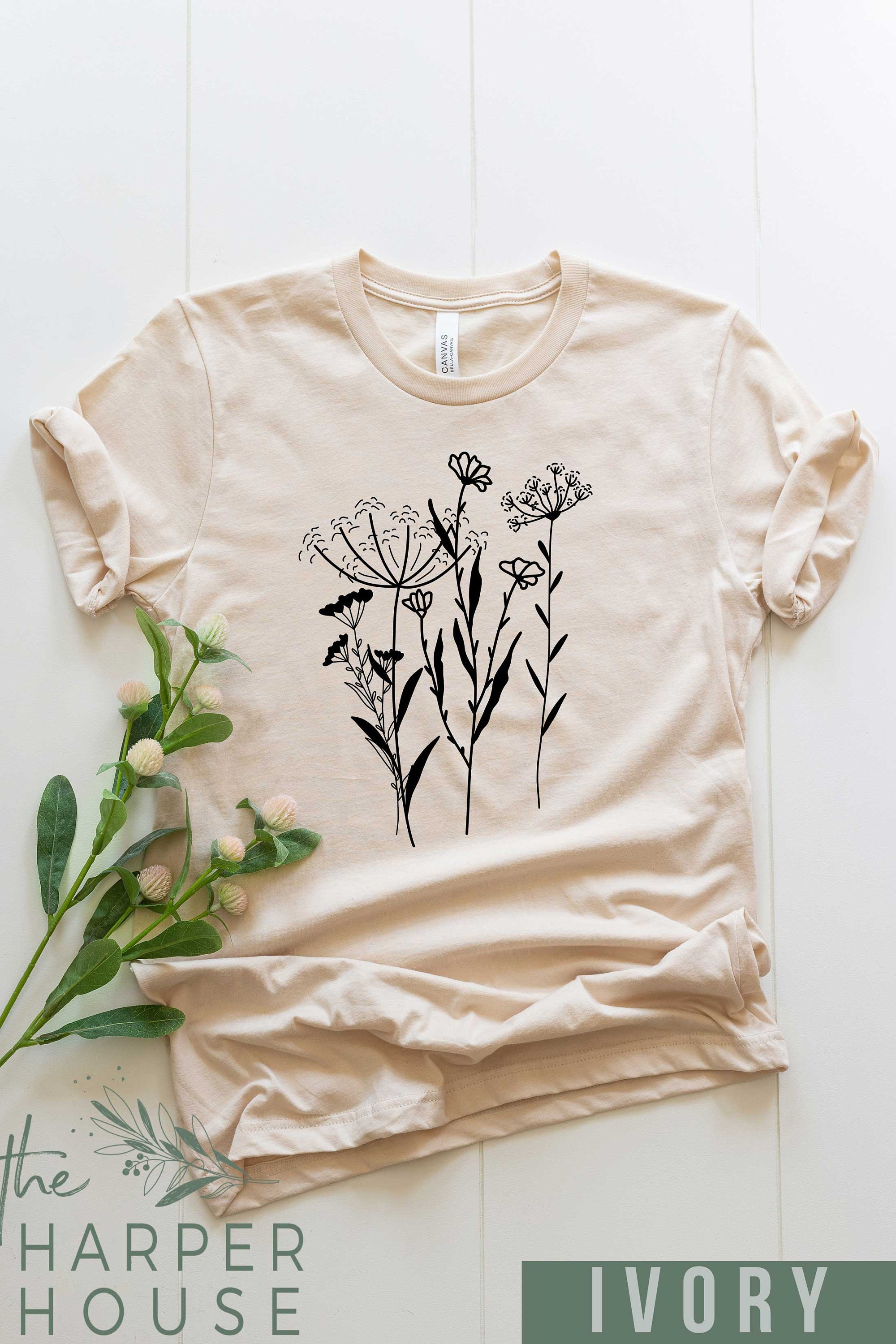 Wildflower Shirt Flower Shirt Botanical Shirt Aesthetic | Etsy