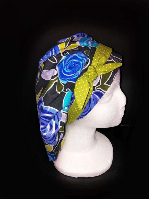 Bouffant Scrub Cap Surgical Cap or Scrub Hats Accent Knot | Etsy