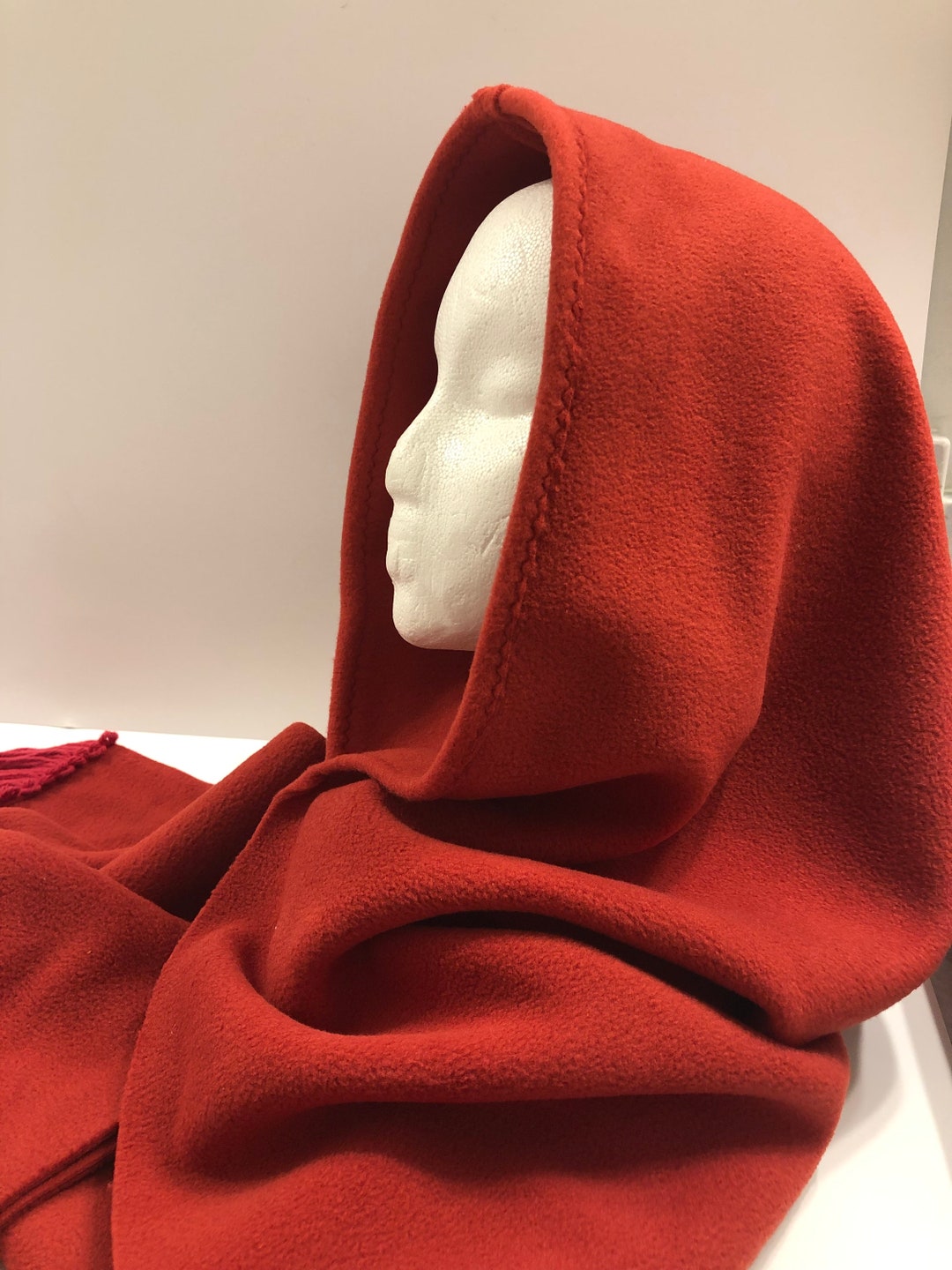 Fleece Hooded Scarf: Handmade Warm Neck Wrap, USA Made - Etsy