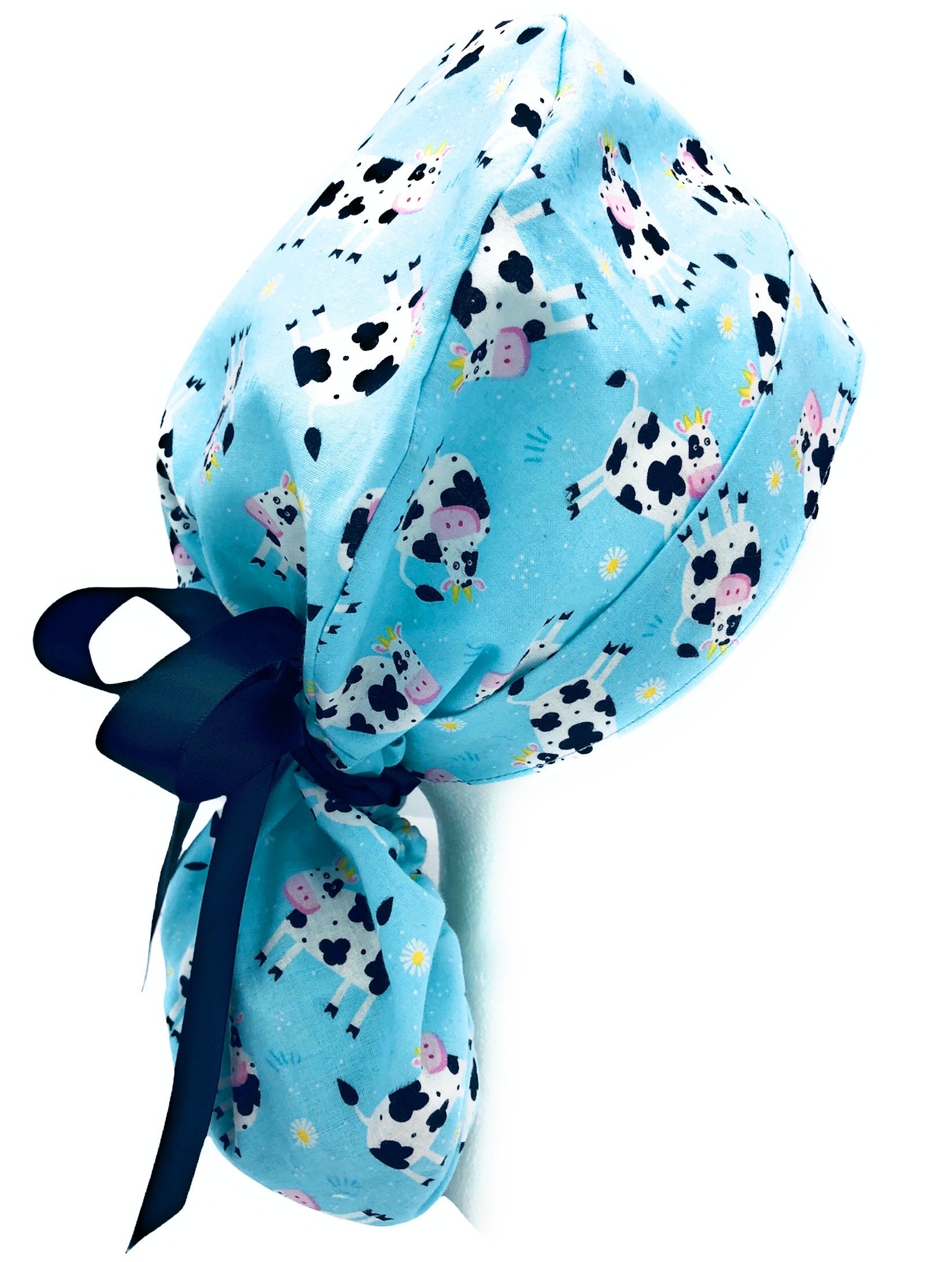 Ponytail Scrub Cap Select From 2 Tie Back Colors OR Scrub - Etsy