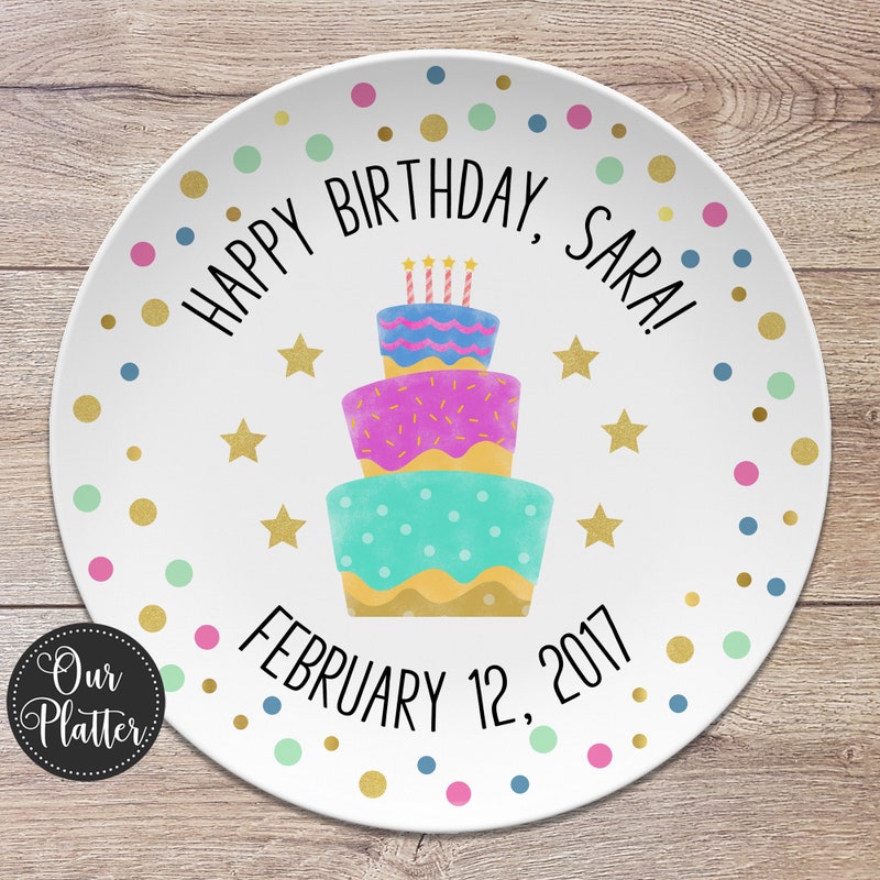 Happy Birthday Plate - Etsy