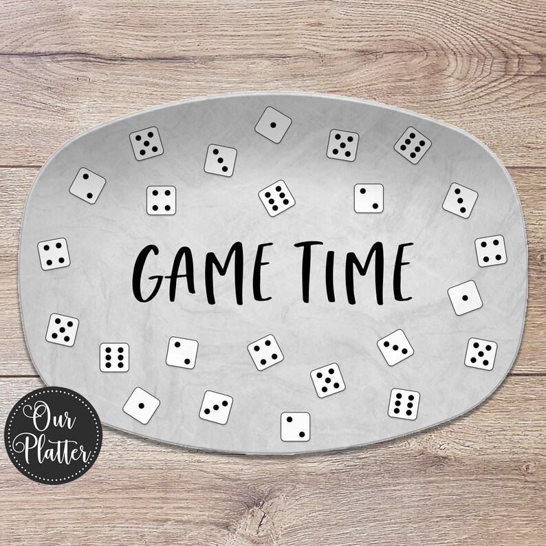 Bunco Night, Dice Game Night Custom Personalized Platter, Let's Roll ...