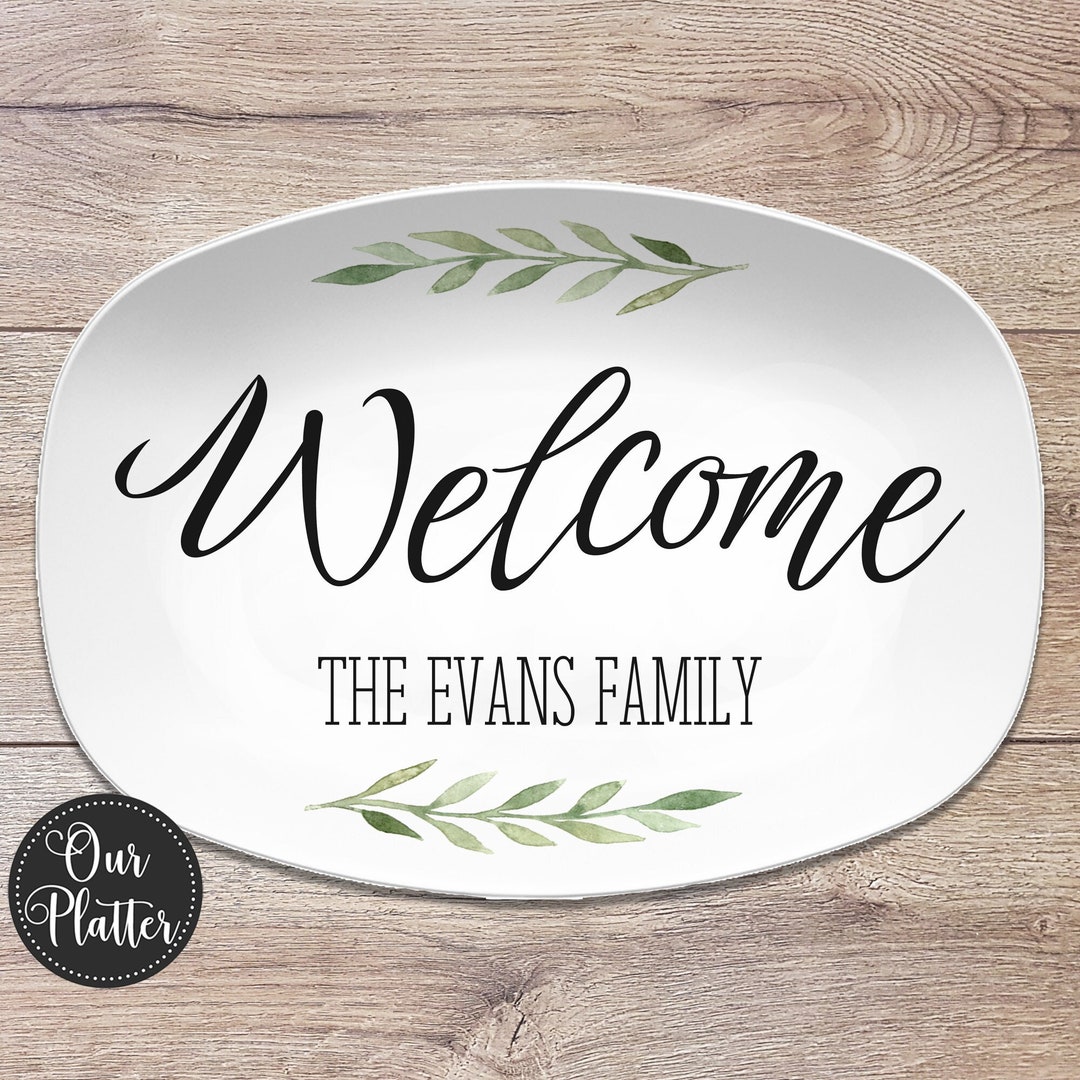 Welcome Personalized Platter | Custom Family Platter, Housewarming ...