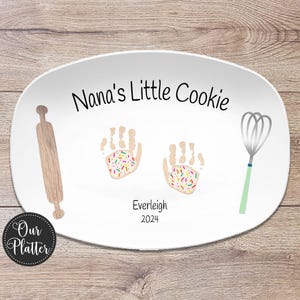 Handprint Cookie Custom Personalized Platter, Gift From Kids, Handprint ...