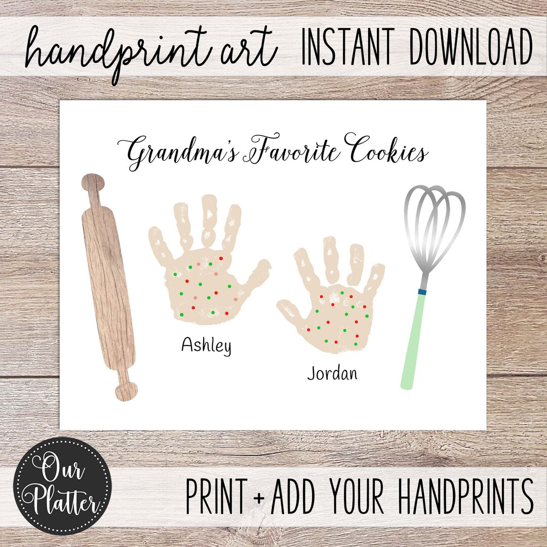 Favorite Cookies Art Printable Gift, Digital Download, DIY Add Your ...