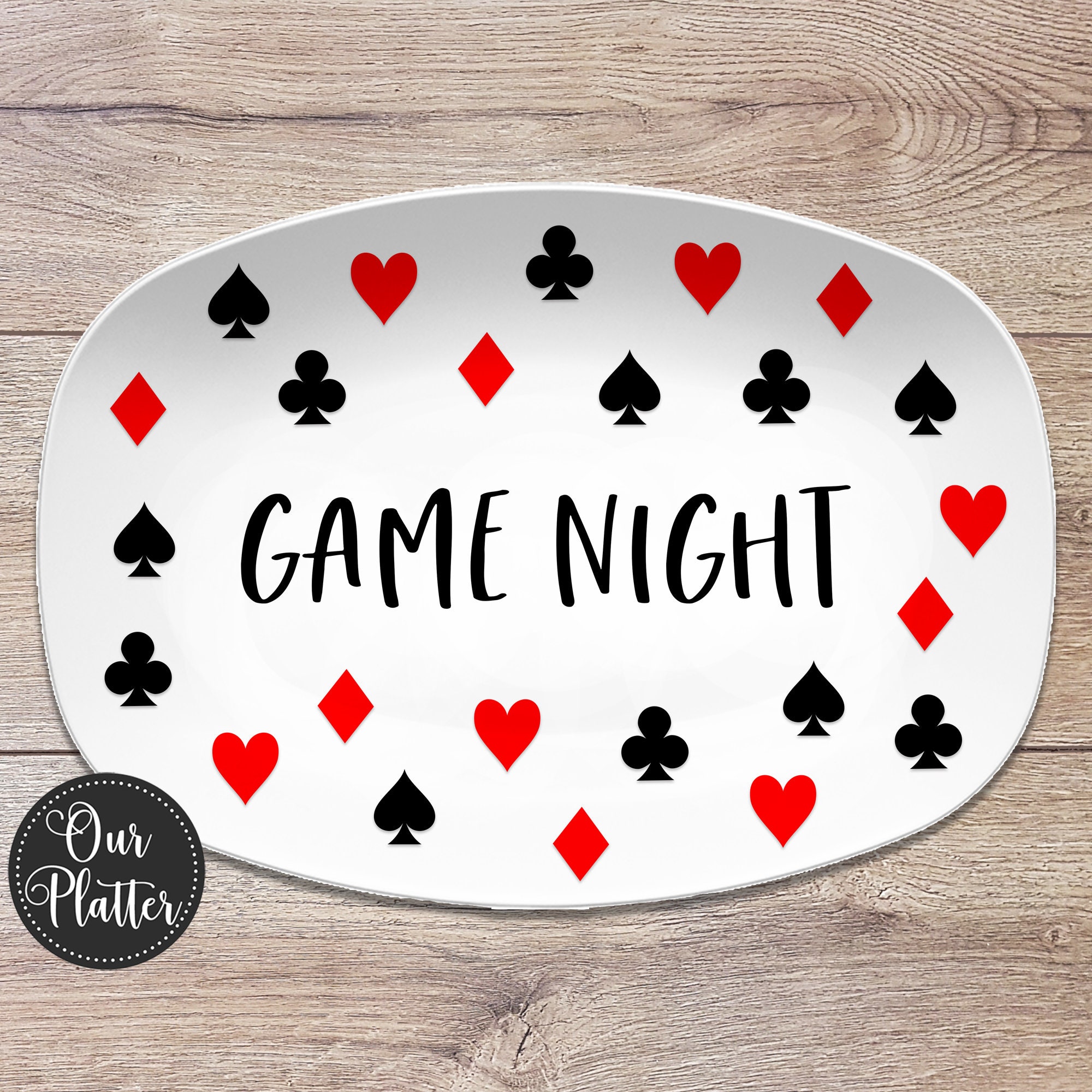 Family Game Night Personalized Platter Poker Night Card - Etsy