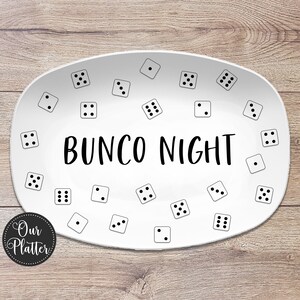 Bunco Night, Dice Game Night Custom Personalized Platter, Let's Roll ...