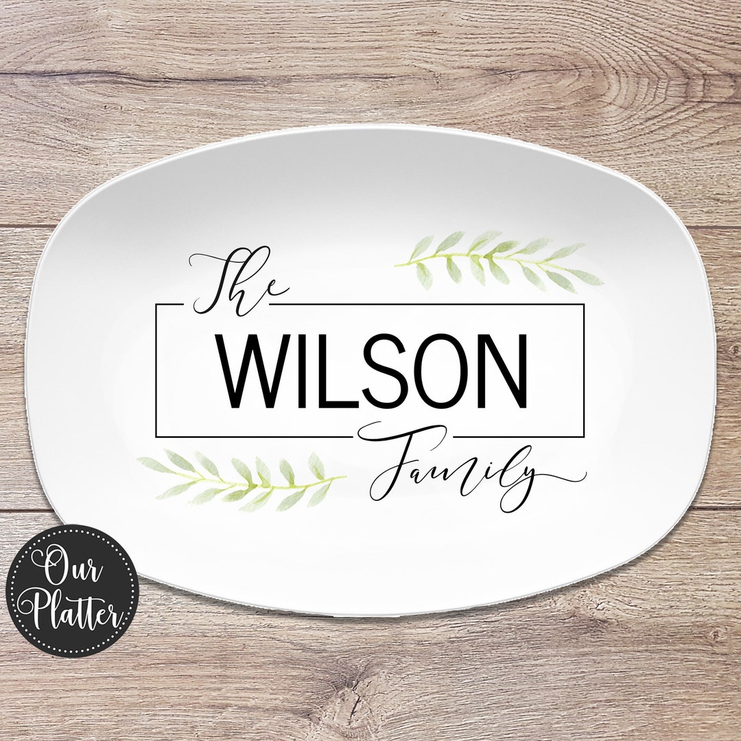 Custom Family Personalized Platter | Housewarming Gift, Realtor Gift ...