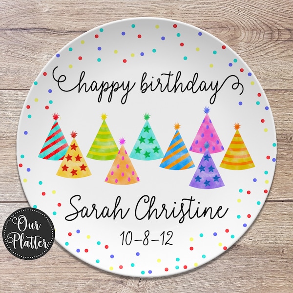 Happy Birthday Plate - Etsy