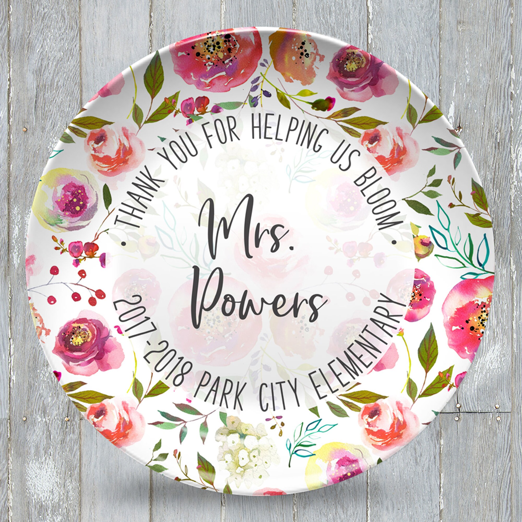 Teacher Appreciation Personalized Plates | Valentine | Teacher ...