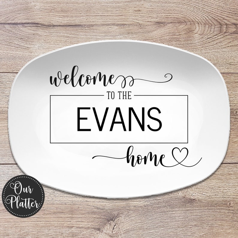Welcome Home Custom Family Personalized Platter - Etsy