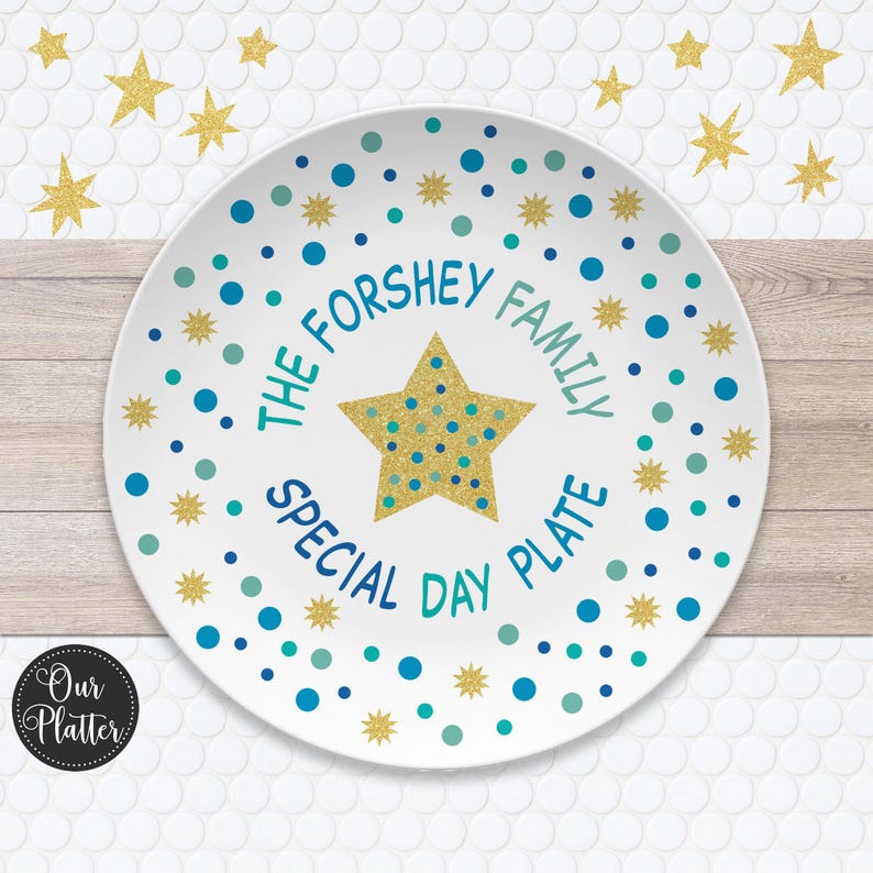 Celebration Plate, You Are Special Personalized Plate, Dots, Sprinkles ...