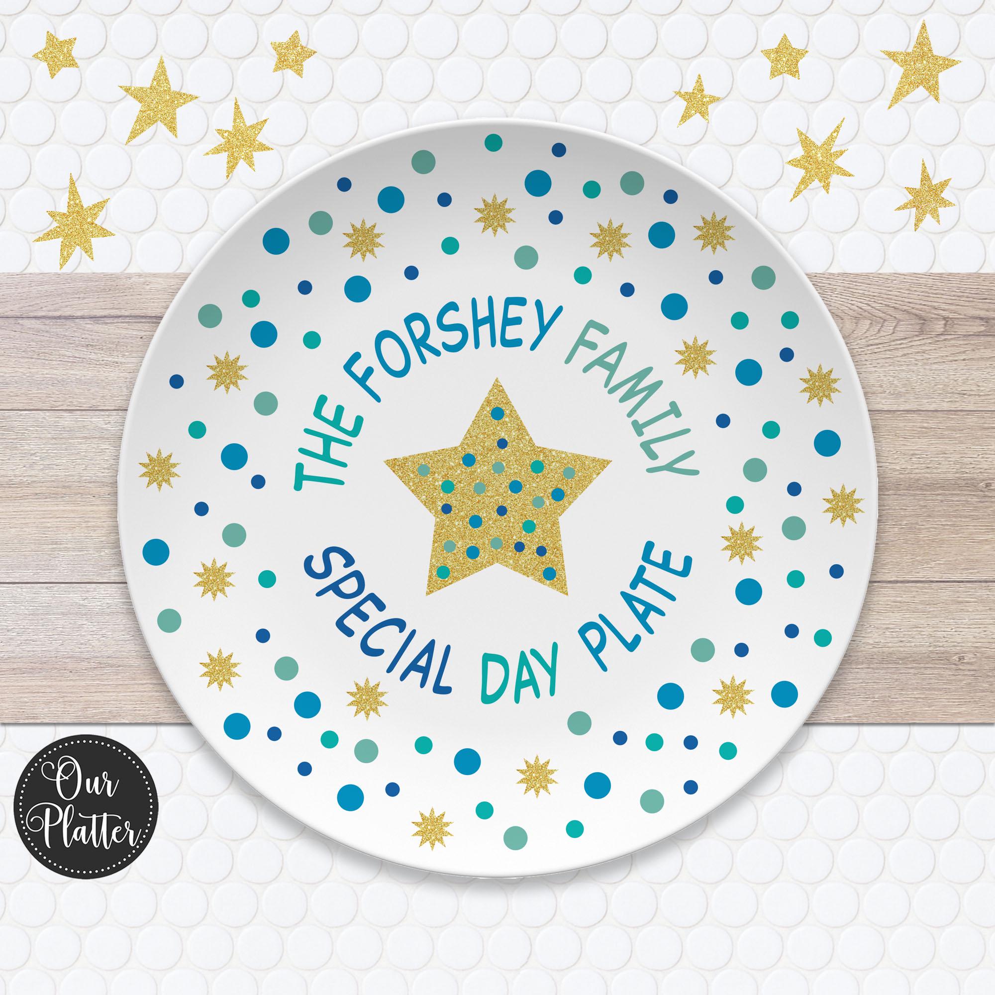 Celebration Plate, You Are Special Personalized Plate, Dots, Sprinkles ...