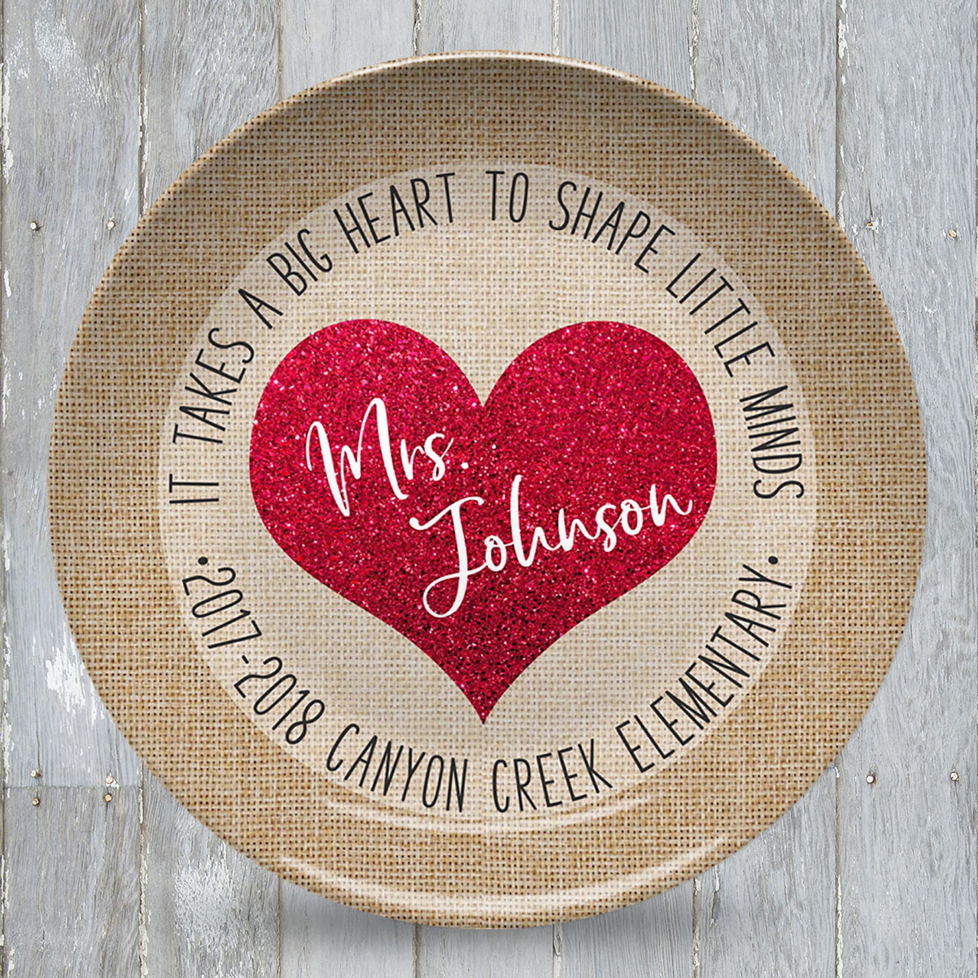 Teacher Appreciation Personalized Plates | Valentine | Teacher ...