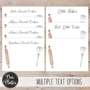 Favorite Cookies Art Printable Gift, Digital Download, DIY Add Your ...