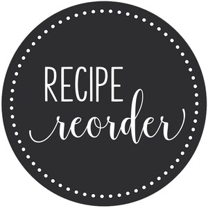 Recipe Plate/platter Reorder – Duplicate Recipe Purchase for Existing ...