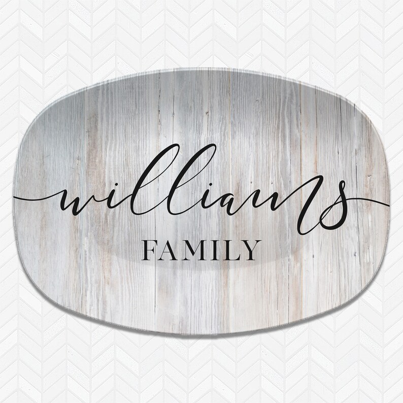 Script Family Name Personalized Platter Farmhouse Boho - Etsy