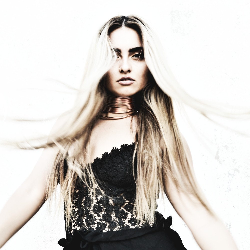 Eva Copper Choker Rose Gold Copper Necklace That Can Be - Etsy