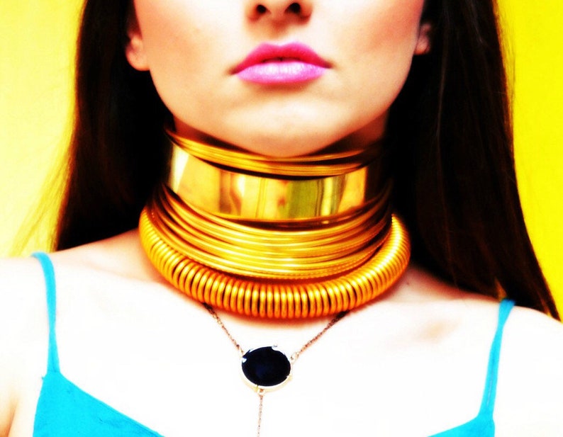 Gold Tribal African Spiral Choker African Traditional Neck - Etsy