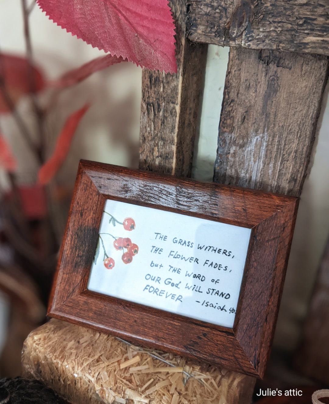 Bible Verse Framed Art Miniature Water Painting Small - Etsy