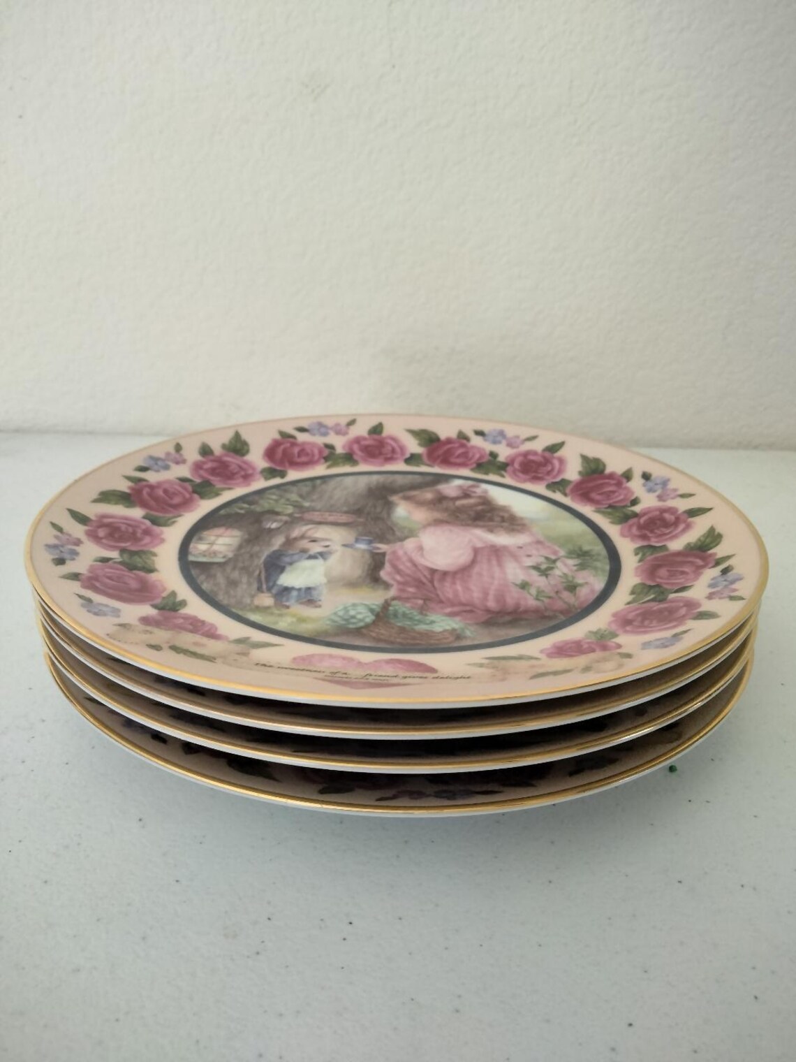 Set of 4 "an Afternoon Tea" Susan Wheeler - Holly Pond Hill Collection ...