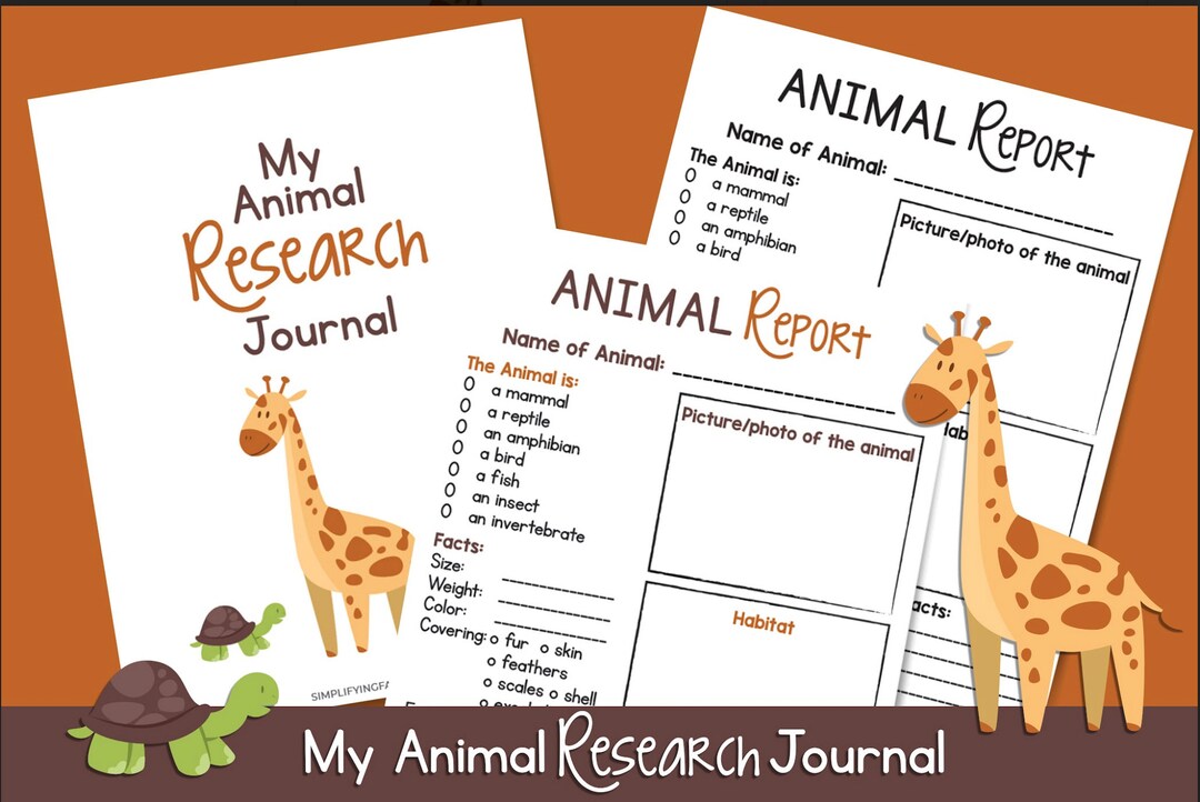 My Animal Research Journal - Etsy