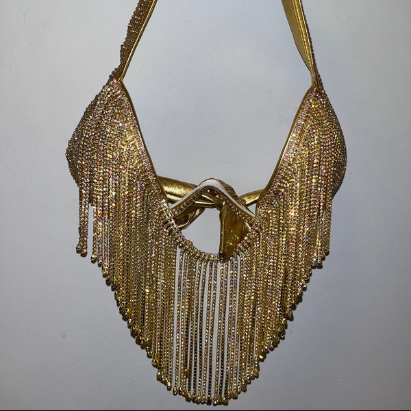 Rhinestone Bra - Etsy