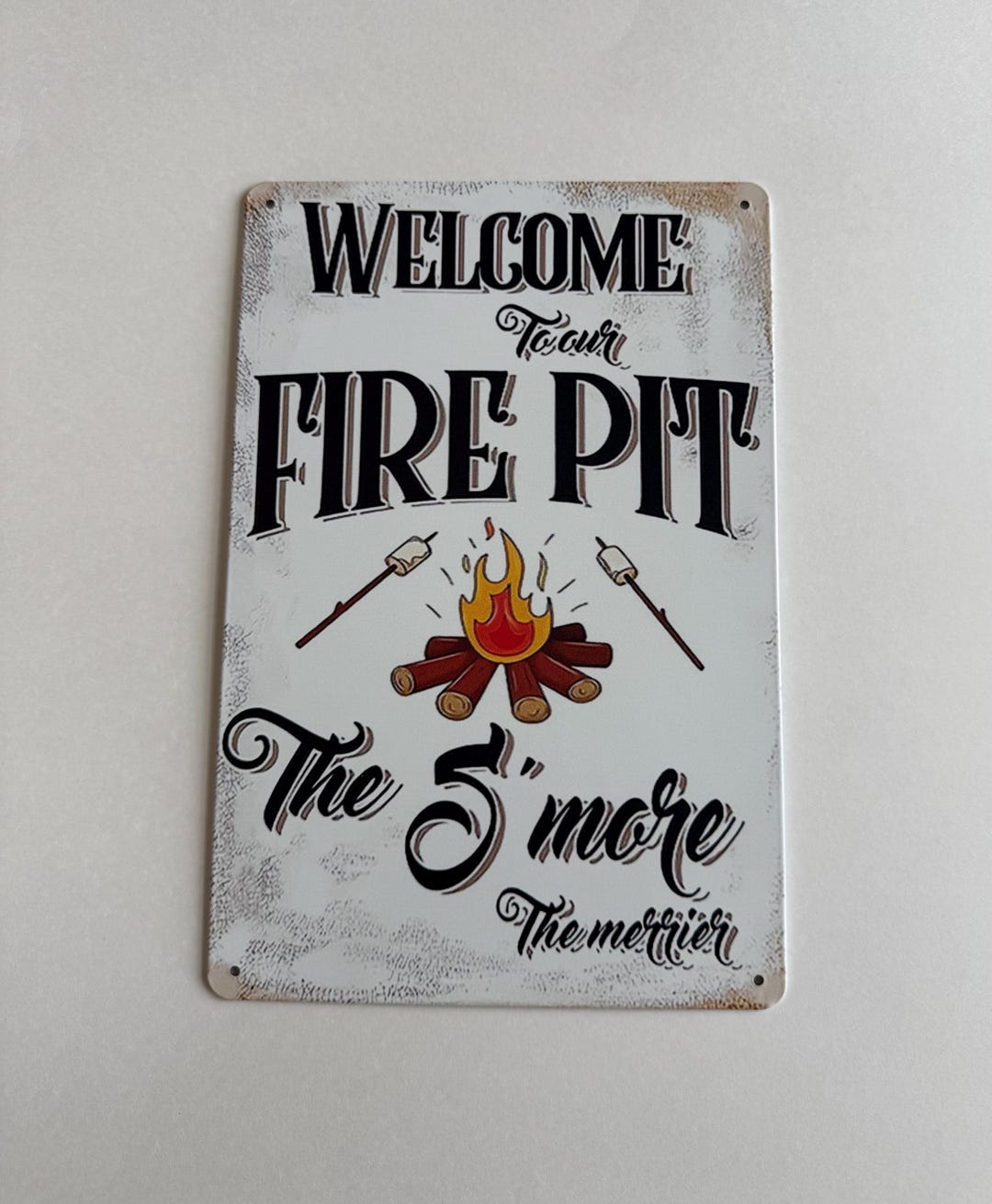 Metal Funny Sign, Wall Hanging, Fire Pit Sign, Back Yard Wall Decor ...