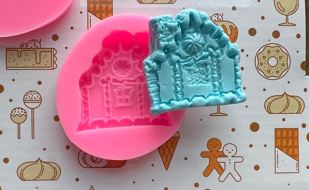 Gingerbread House Silicone Mold, Candyland House Silicone Mold ...