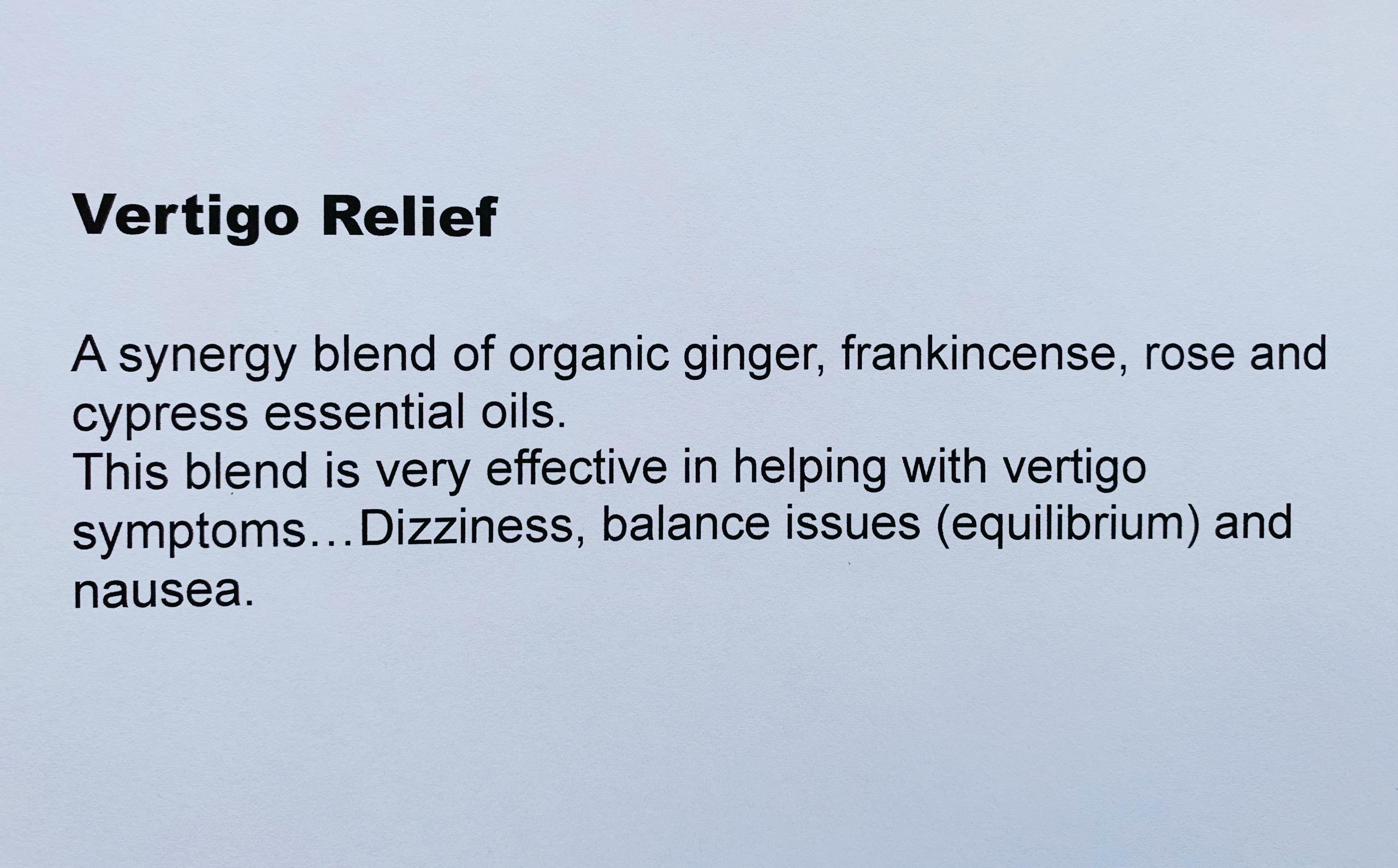 VERTIGO RELIEF Organic Aromatherapy Inhaler...nasal Inhaler/dizziness ...