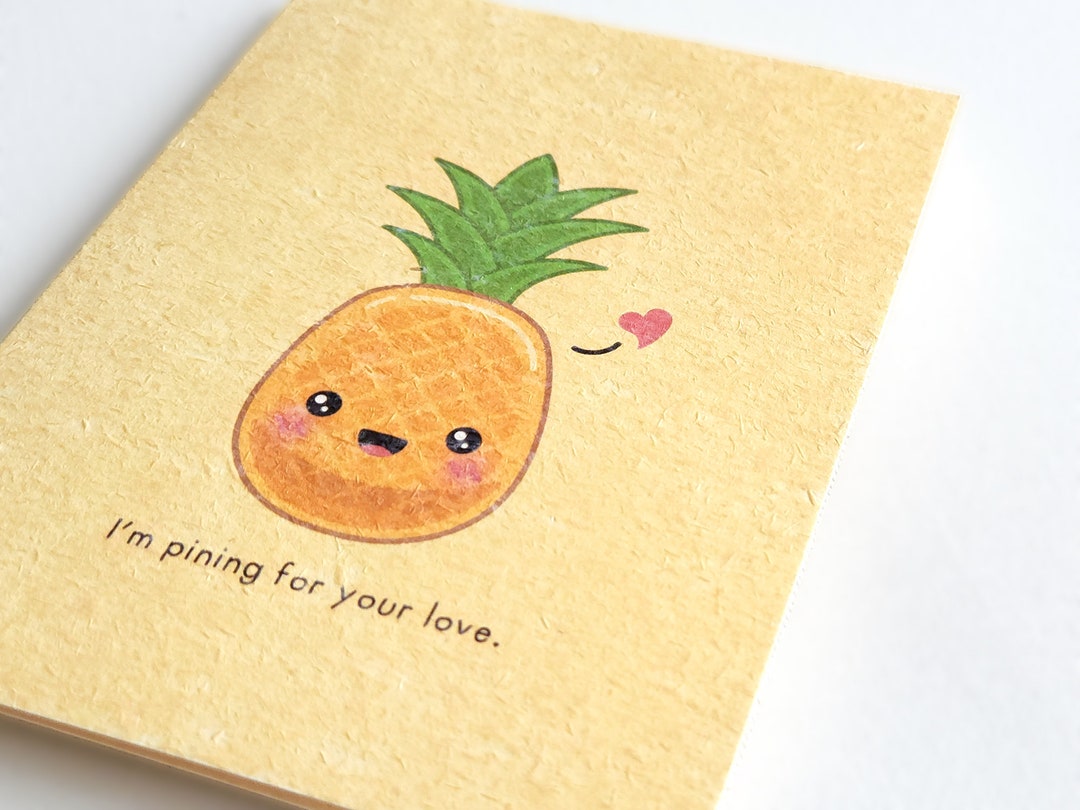 Pining for Love Cute Valentine Palentine Anniversary Love Card, Punny ...