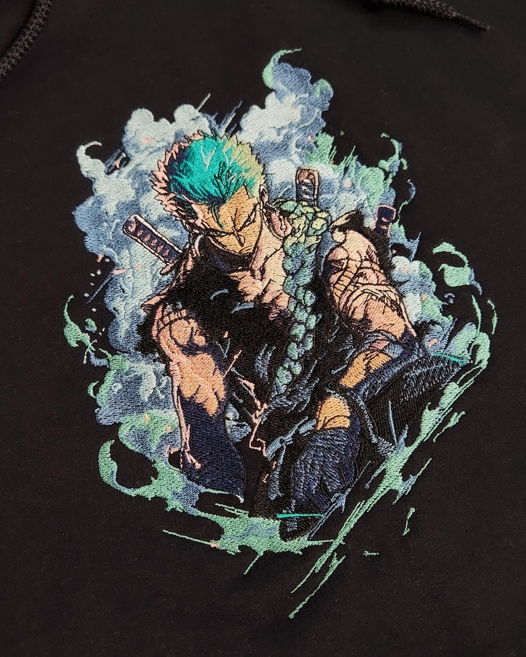 Roronoa Zoro Custom Embroidered Crewneck Sweatshirt, One Piece, Pirate ...