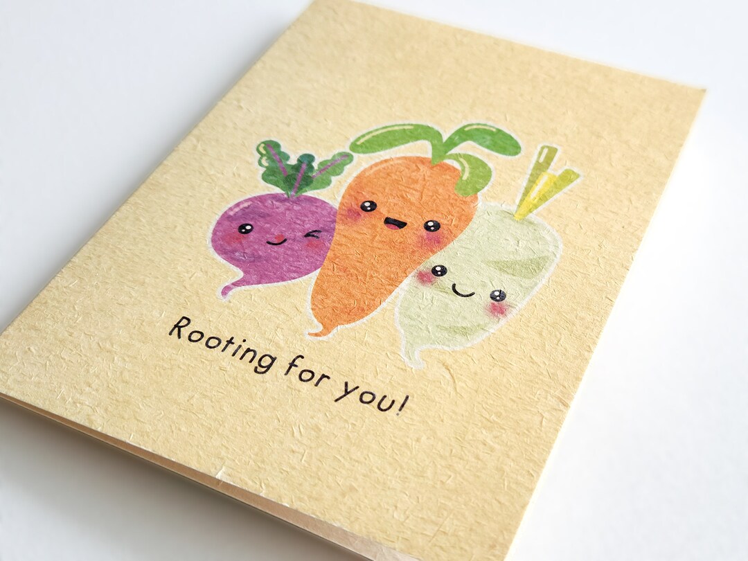 Rooting for You | Cute Encouragement/general Celebratory Card, Punny ...