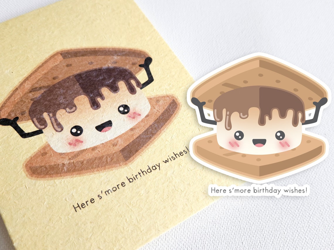 S'more Wishes | Cute Birthday Card Printed on Recycled Pulp Cardstock ...
