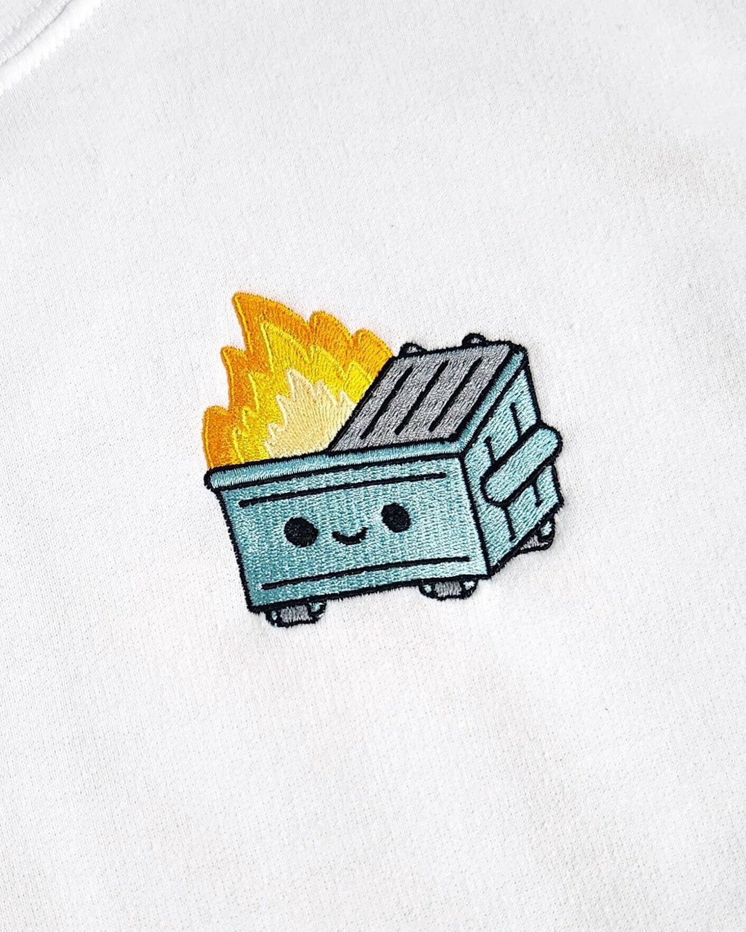 Dumpster Fire | Cute Custom Embroidered Crewneck Sweatshirt, Chaos ...
