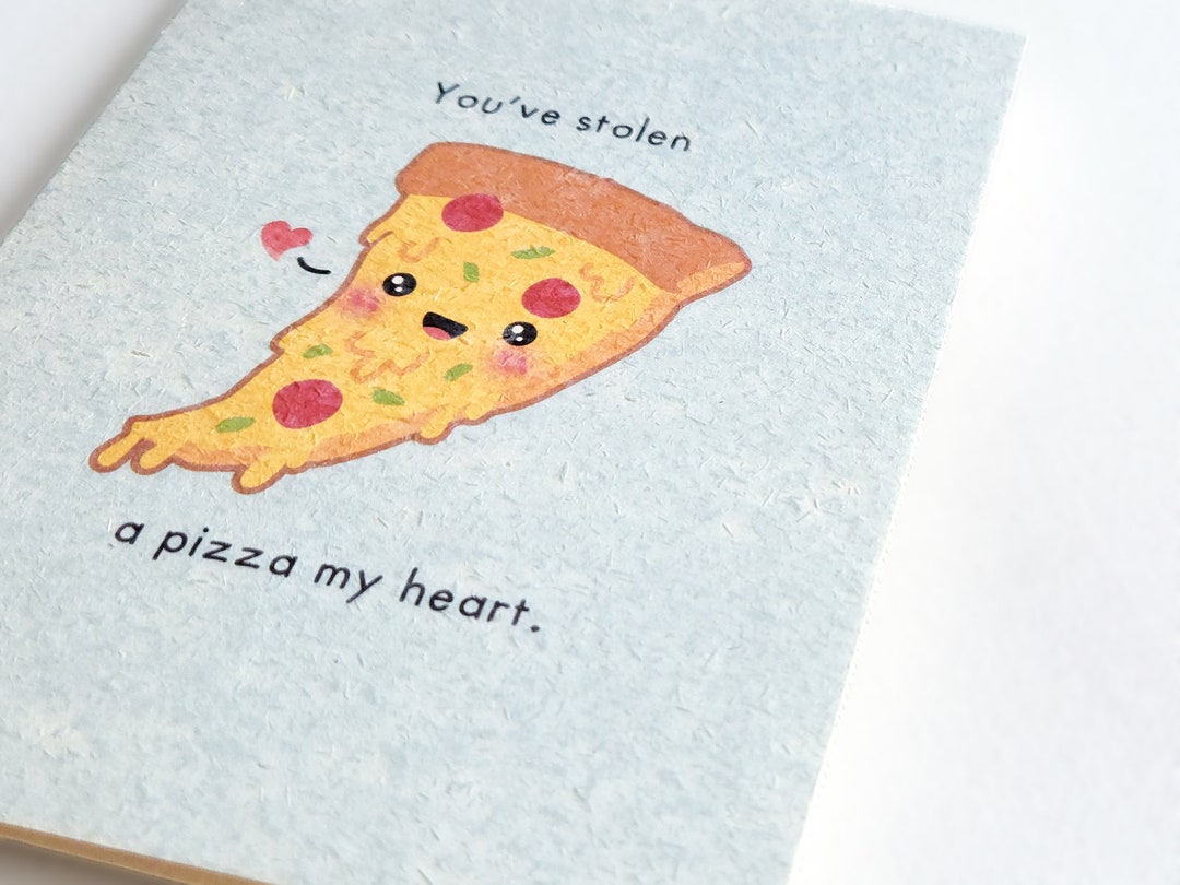 A Pizza My Heart | Cute Valentine Palentine Anniversary Love Card ...